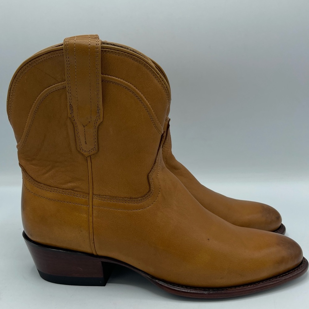Tecovas The Penny Brown Tan Bootie Ankle Boot Leather… - Gem